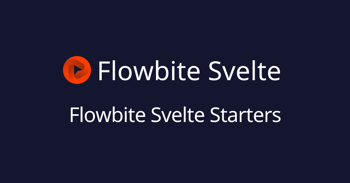 Flowbite Svelte Starters - Flowbite