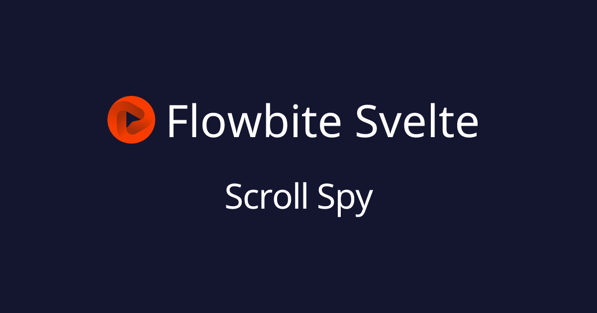 Scroll Spy - Flowbite