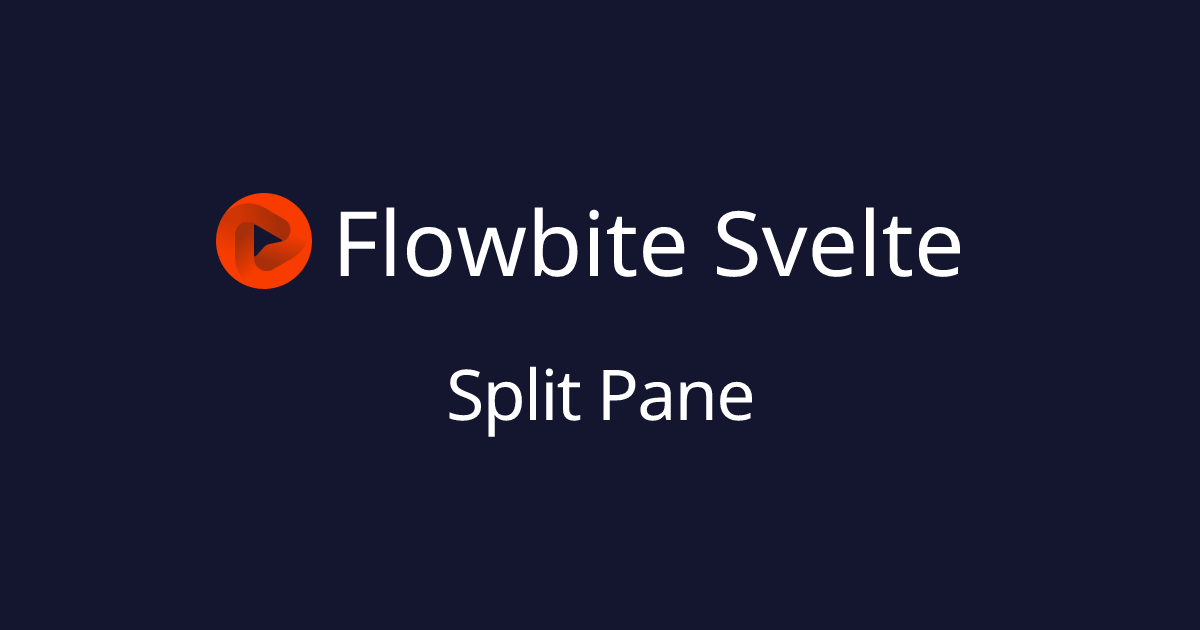 Split Pane - Flowbite