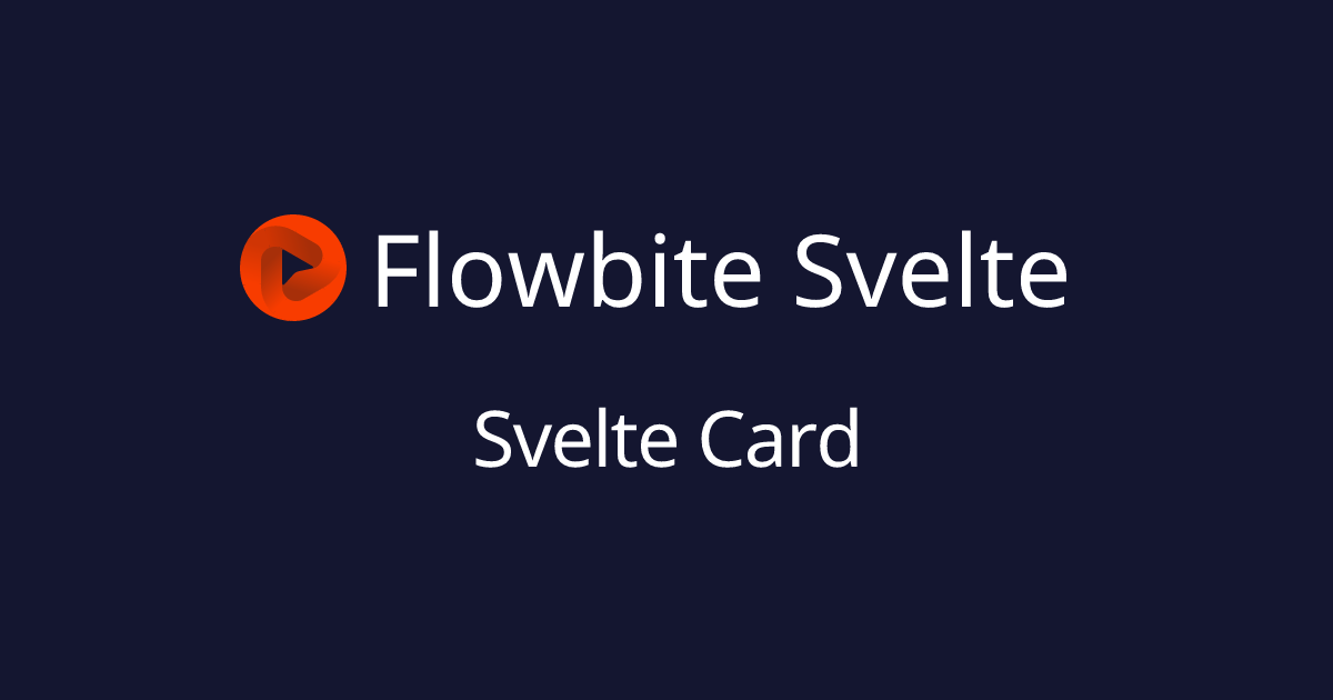 Svelte Card - Flowbite