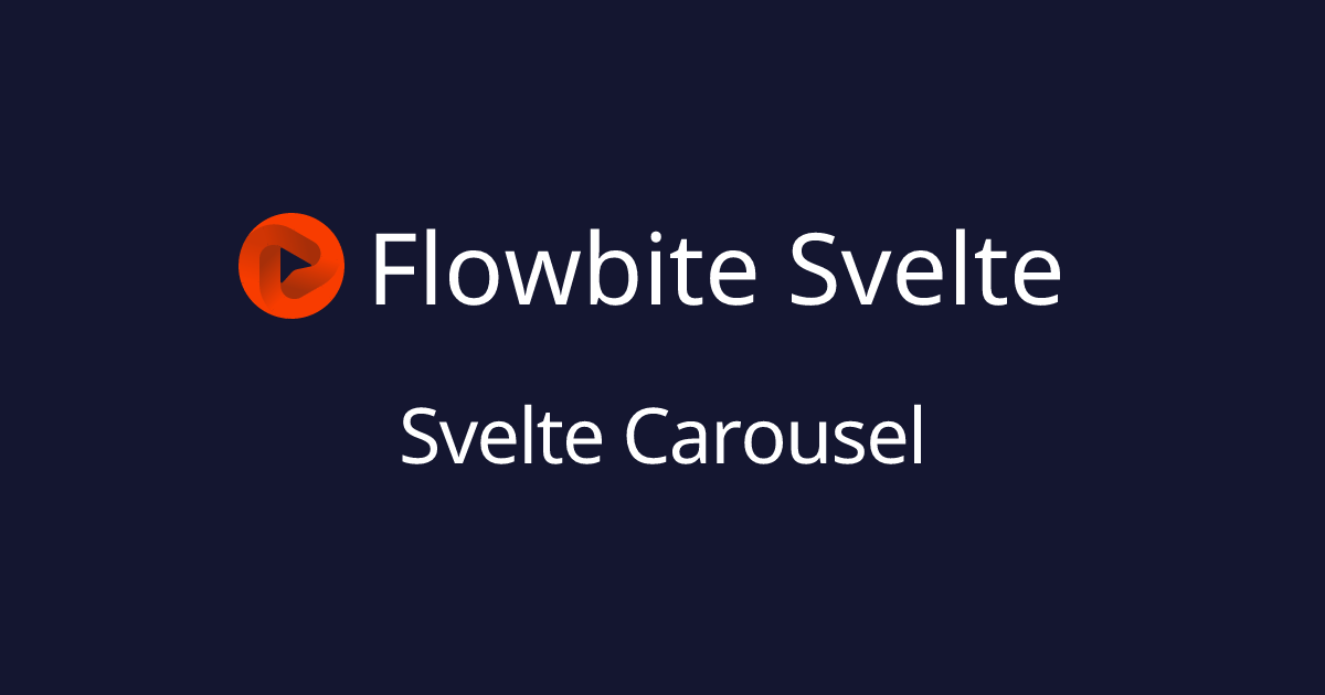 Svelte Carousel - Flowbite