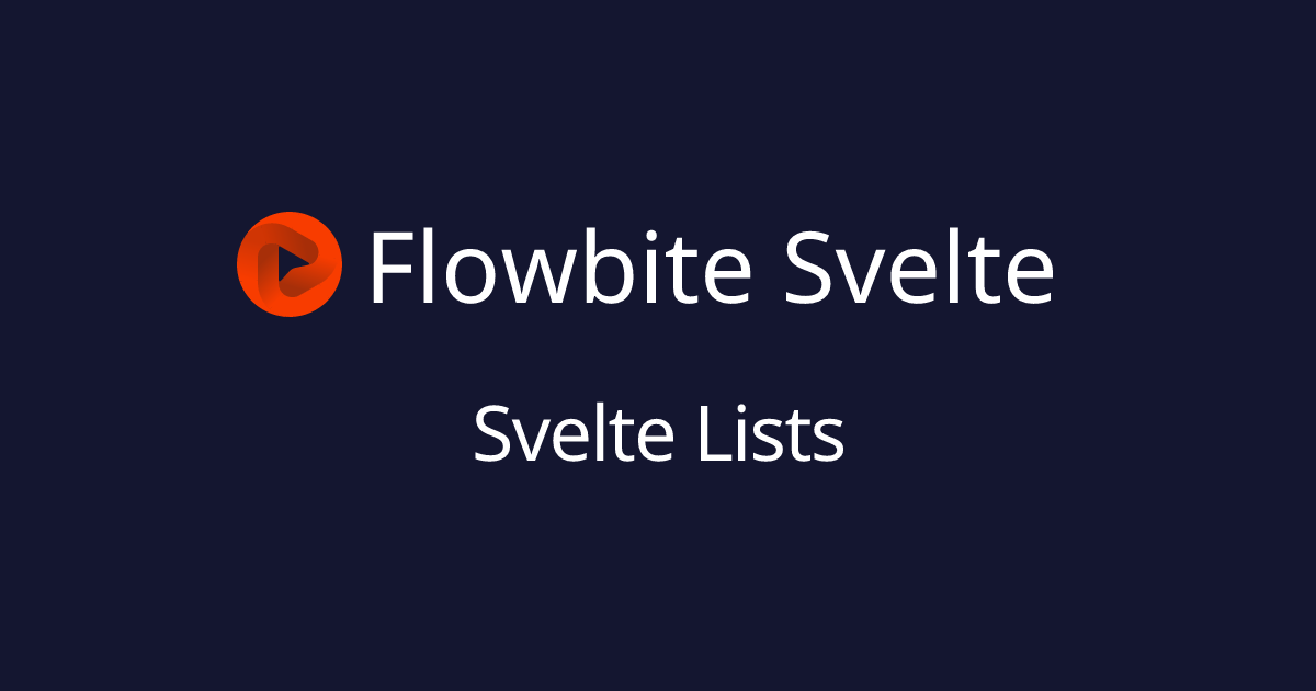 Svelte Lists - Flowbite