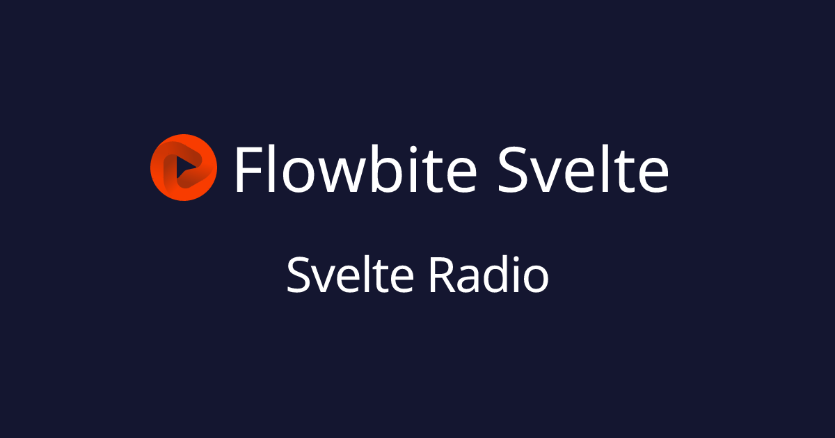 Svelte Radio - Flowbite