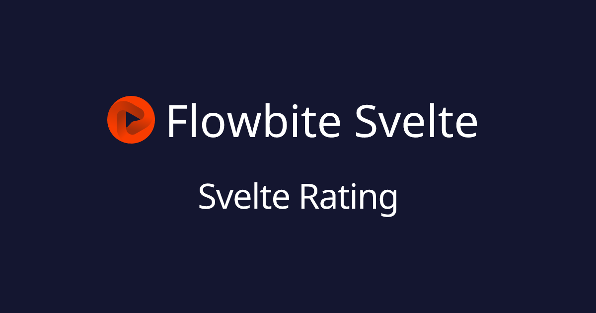 Svelte Rating - Flowbite