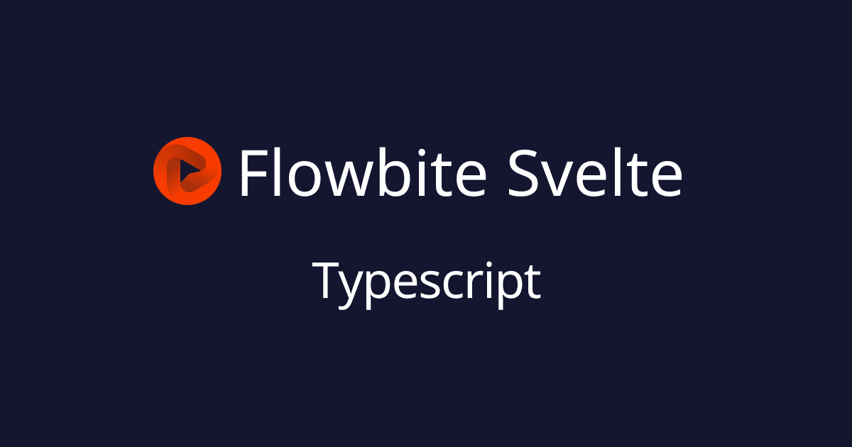 Typescript - Flowbite