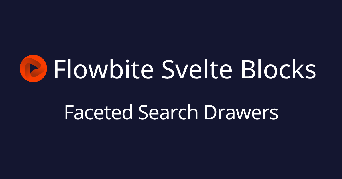 Faceted Search Drawers - Flowbite