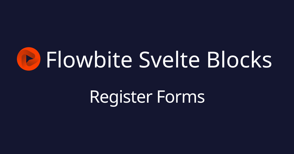 Register Forms - Flowbite