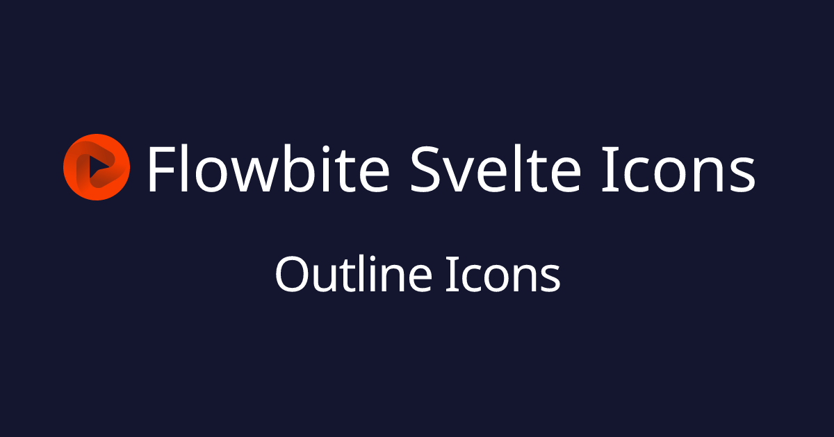 Outline Icons - Flowbite